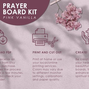 Prayer Board Kit Pink Vanilla, Aesthetic Modern Christian Collage ...