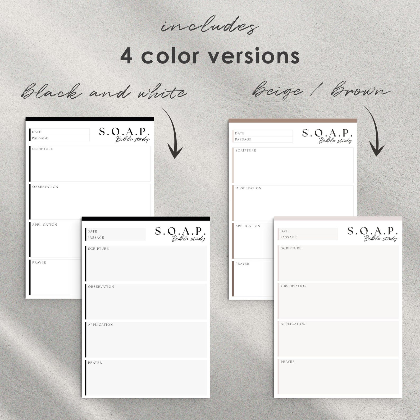 Simple SOAP Bible Study Guide - Printable Template for Everyone ...