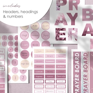 Prayer Board Kit Pink Vanilla, Aesthetic Modern Christian Collage ...