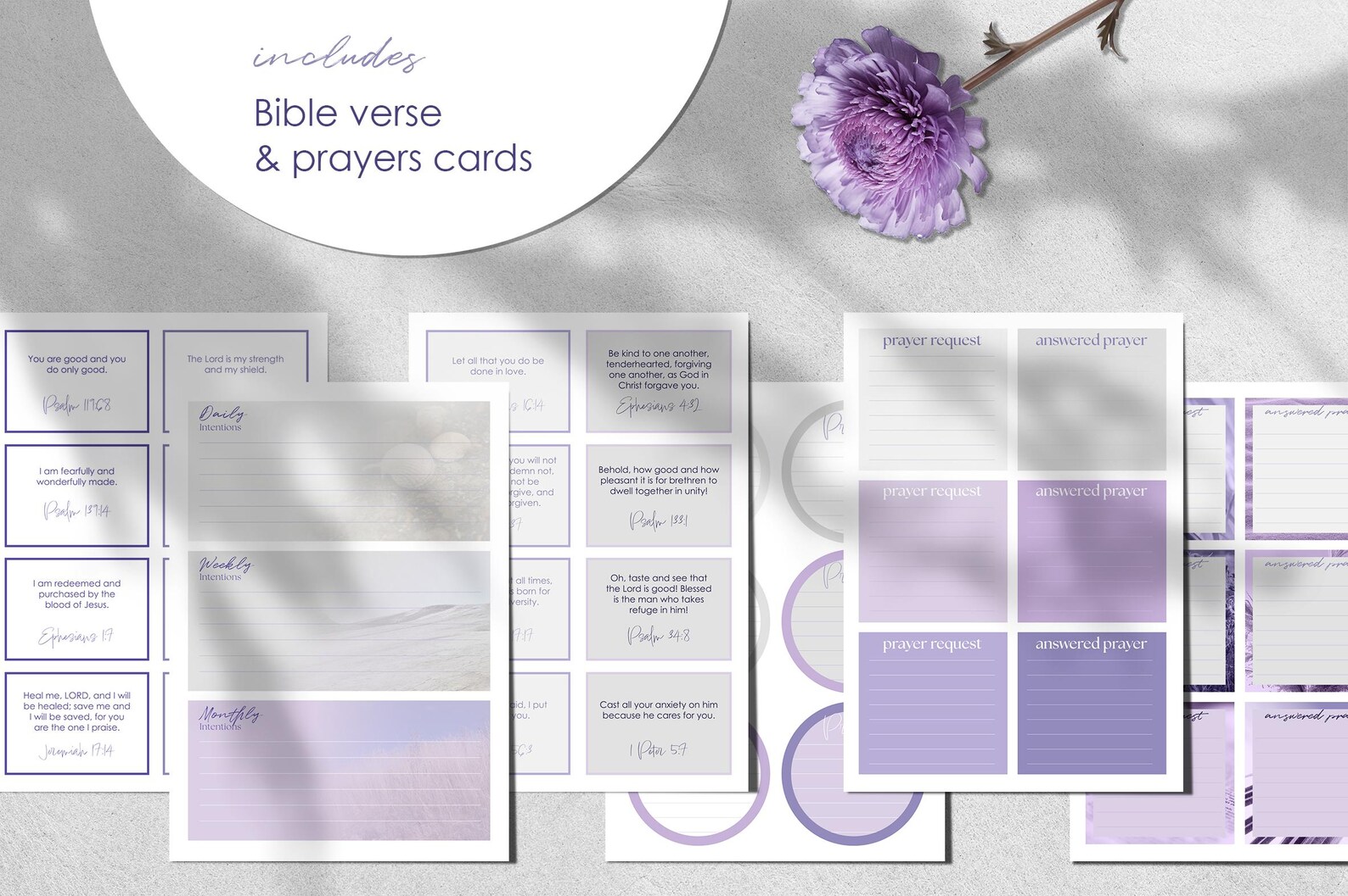 Violet Prayer Board Kit: Christian Wall Collage (digital Download) - Etsy