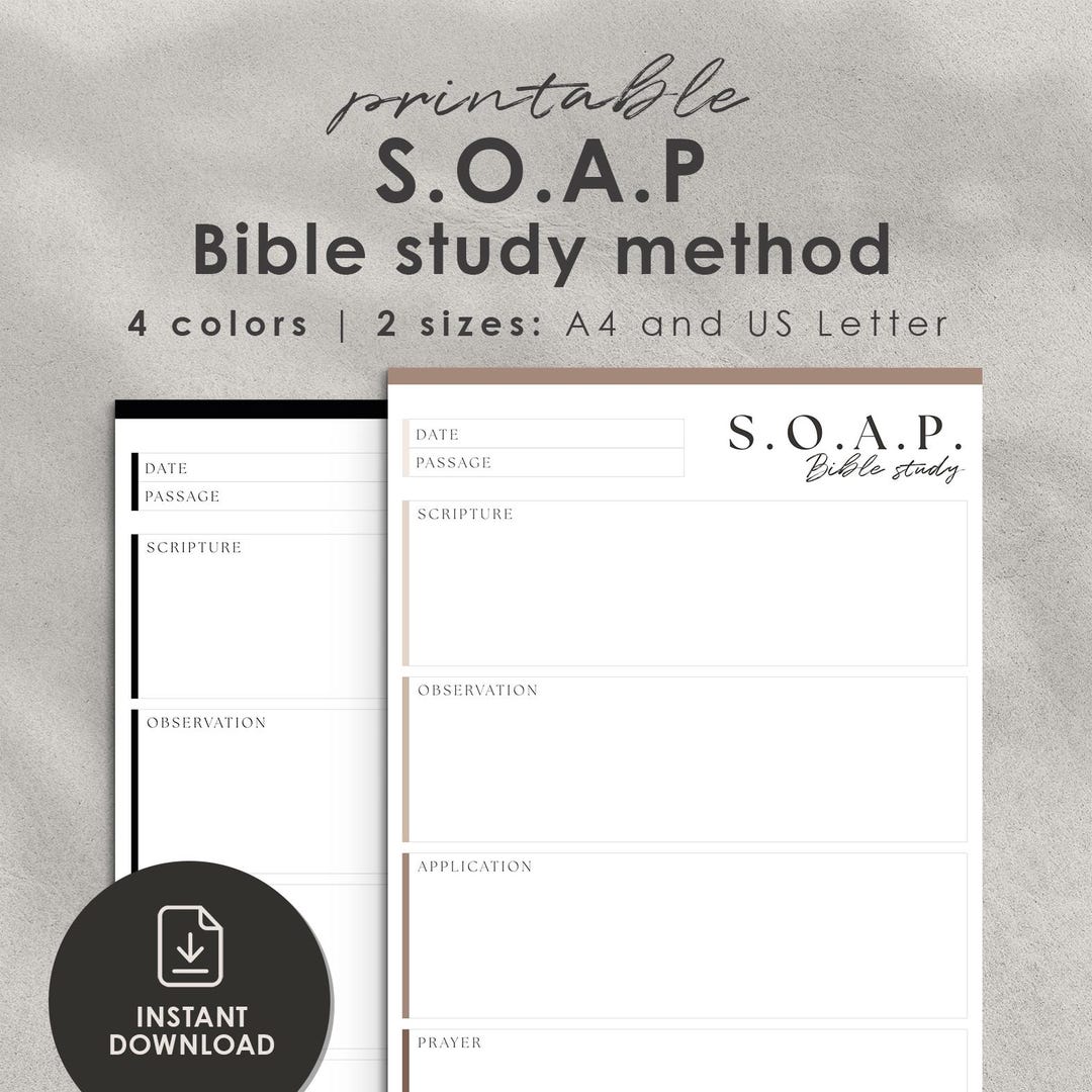 Simple SOAP Bible Study Guide - Printable Template for Everyone ...