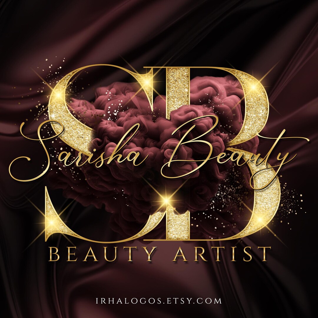 Brown Gold Logo, Beauty Logo, Makeup Logo, Hair Logo, Lash Logo, Nails ...