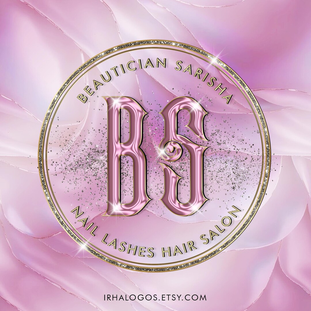 Pink Gold Chrome Logo, Beauty Logo, Makeup Logo, Lash Logo, Brow Logo ...