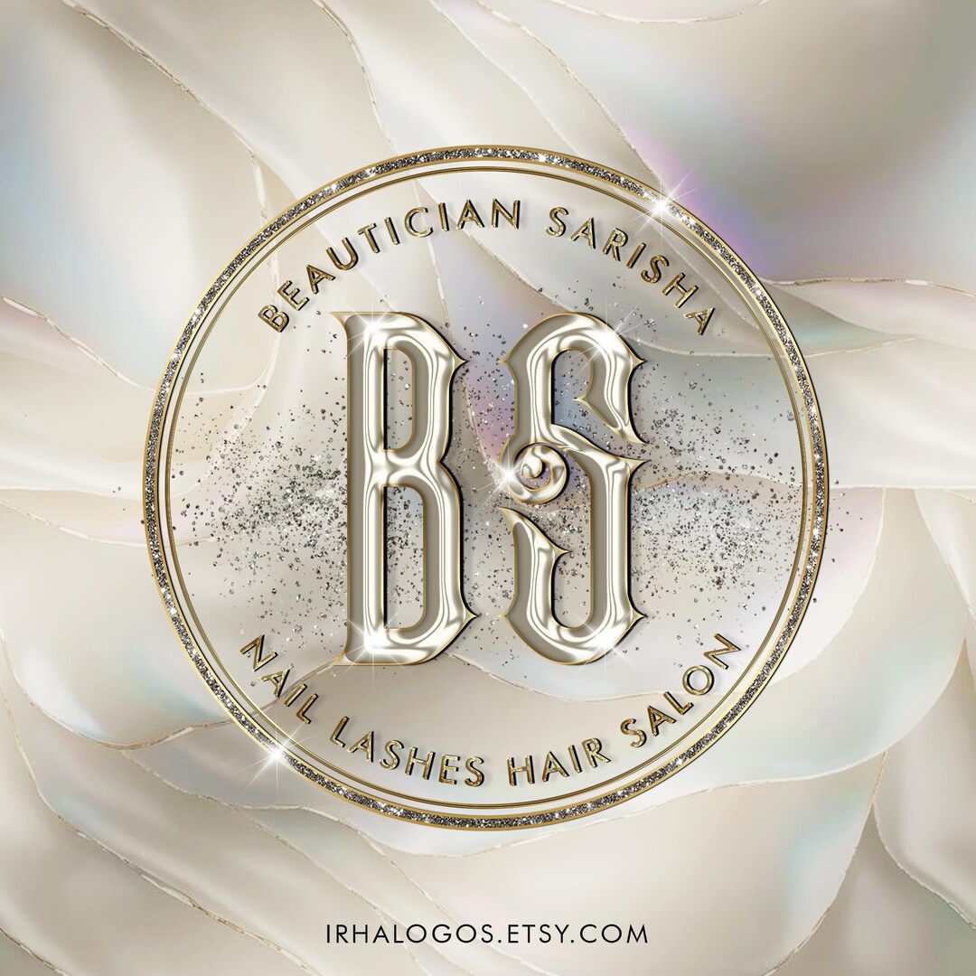 Champagne Gold Chrome Logo Design, Beauty Logo, Fashion Logo, Lashes Logo, Hairs Logo, Salon ...