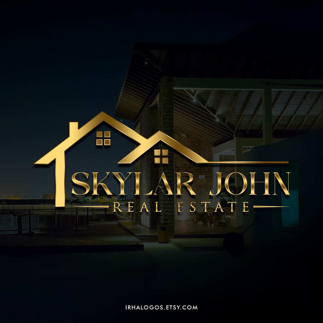 Real Estate Logo Design, Premade Logo Design, Realtor Logo, Gold Real ...