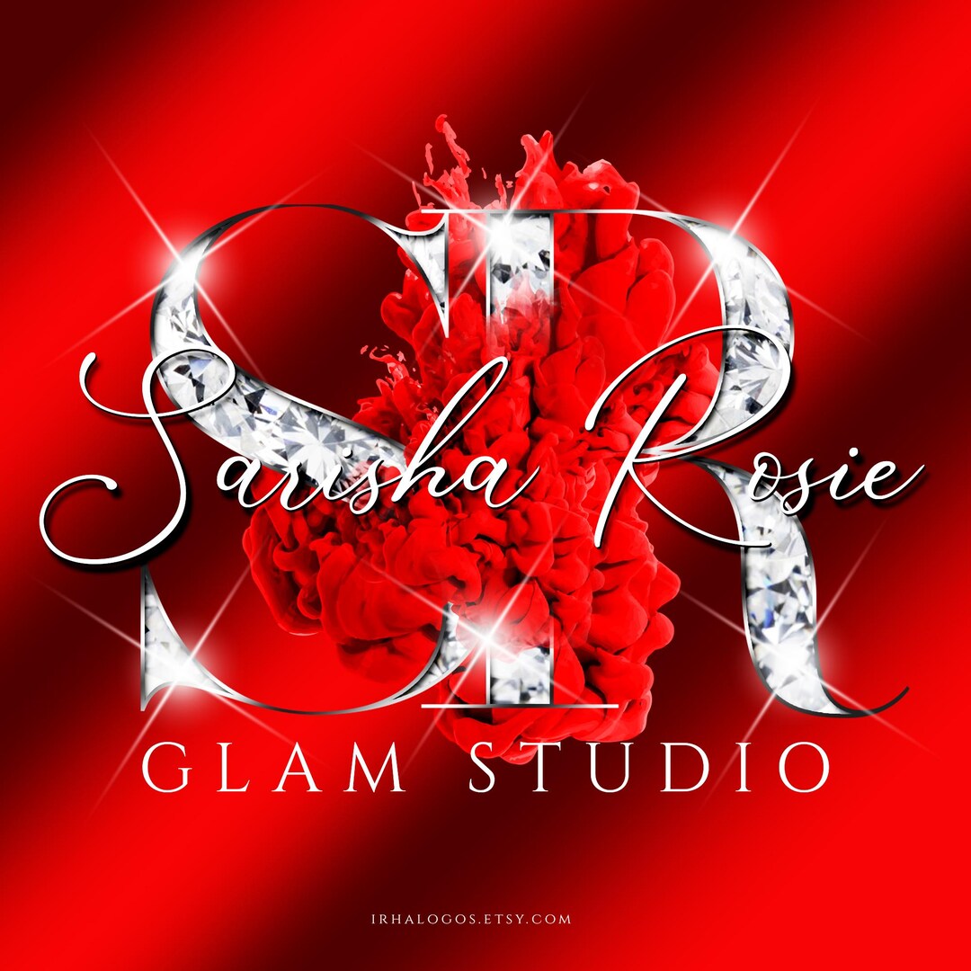 Red Silver Watercolor Logo, Red Smoke Logo, Beauty Logo, Makeup Logo ...