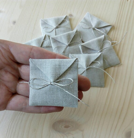 Items similar to Linen packaging envelopes.Jewelry packaging. Favor ...