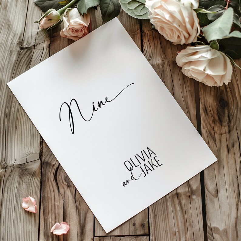 Table Numbers Wedding Table Signs Instant Download Custom Wedding ...