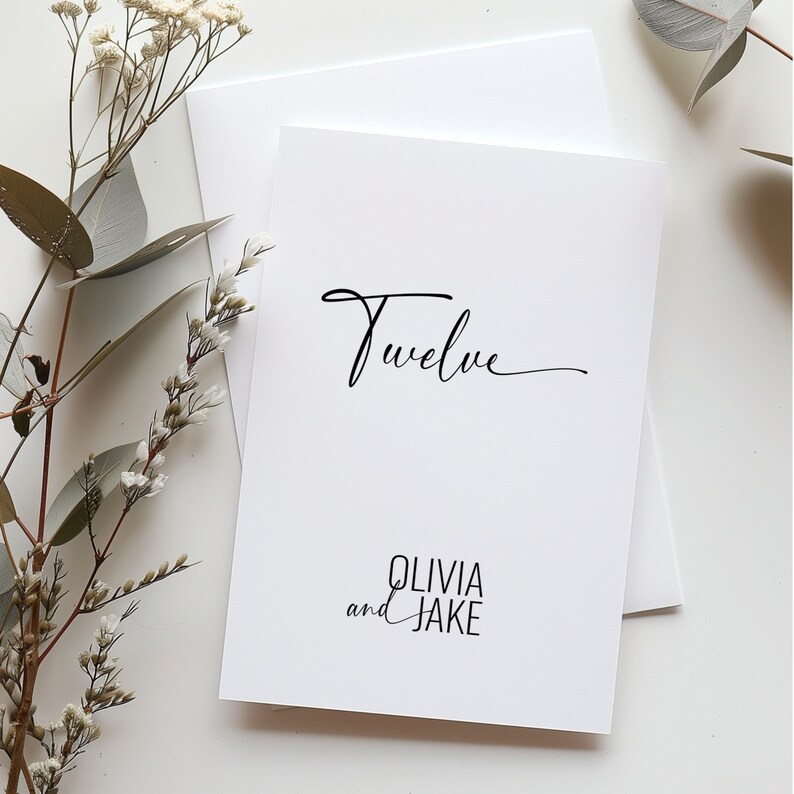 Table Numbers Wedding Table Signs Instant Download Custom Wedding ...