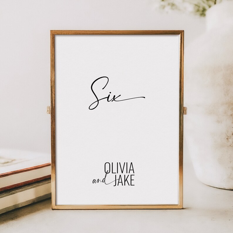 Table Numbers Wedding Table Signs Instant Download Custom Wedding ...