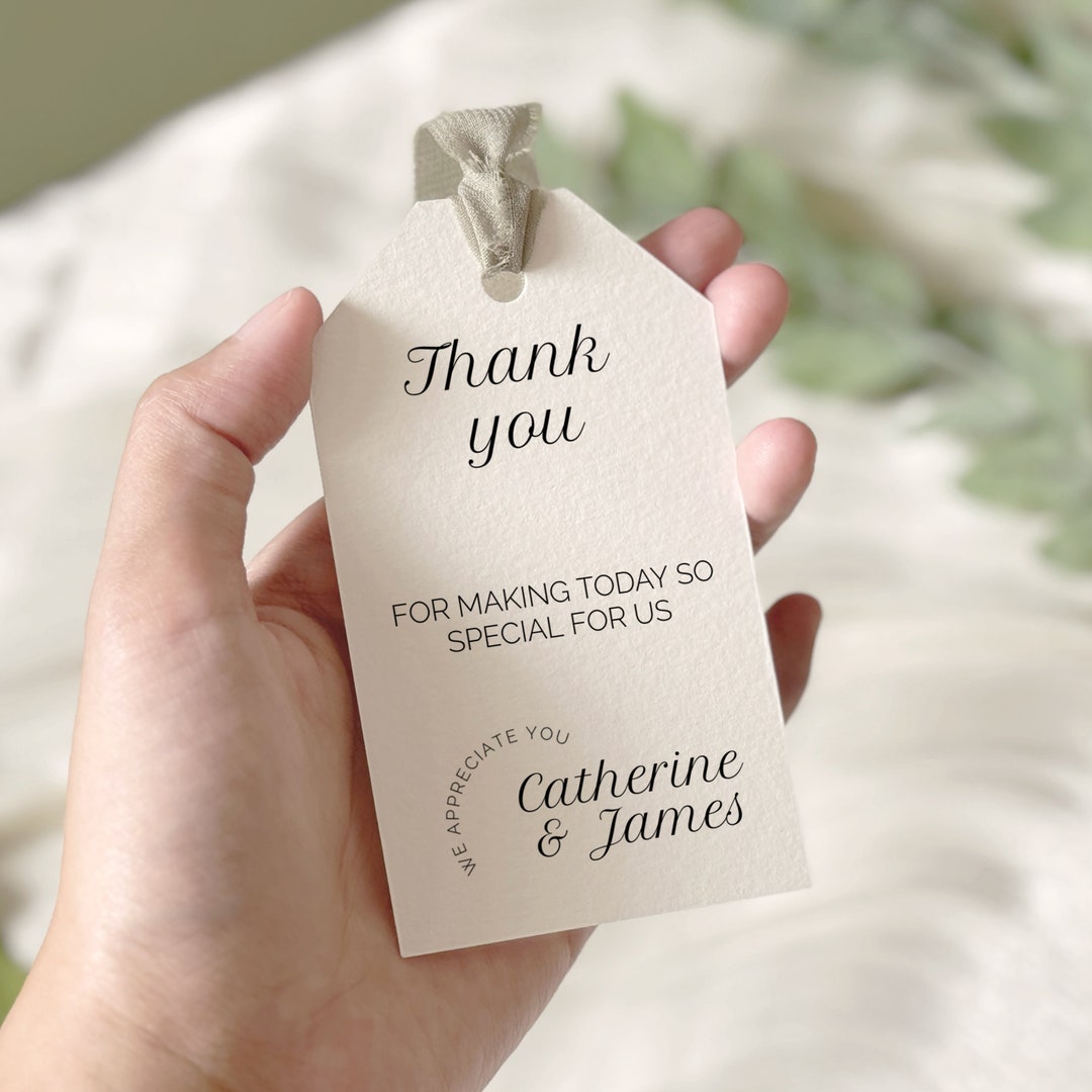 Minimalist Wedding Favor Tag Printable Wedding Gift Tags Printable Tags ...