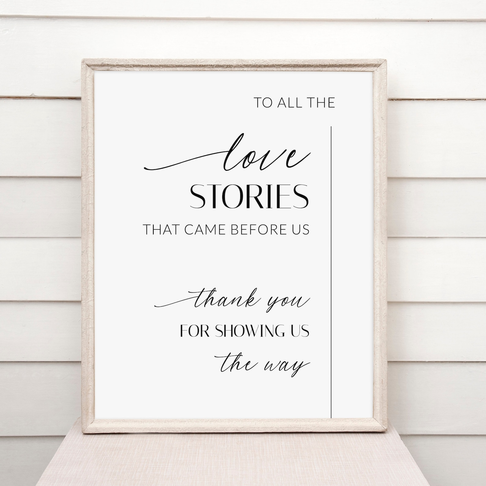 To All the Love Stories That Came Before Us Sign | Generations of Love ...
