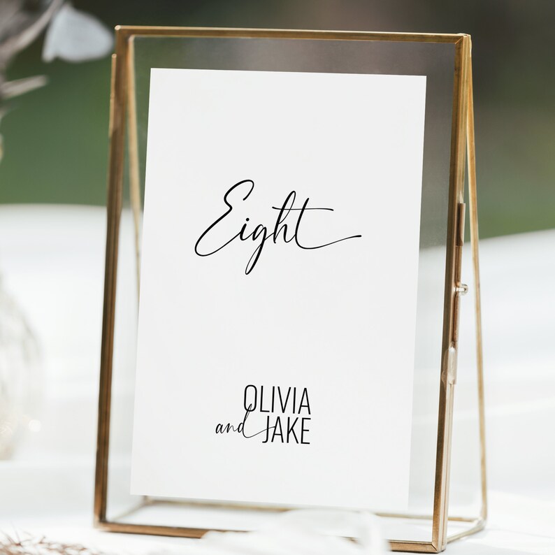 Table Numbers Wedding Table Signs Instant Download Custom Wedding ...