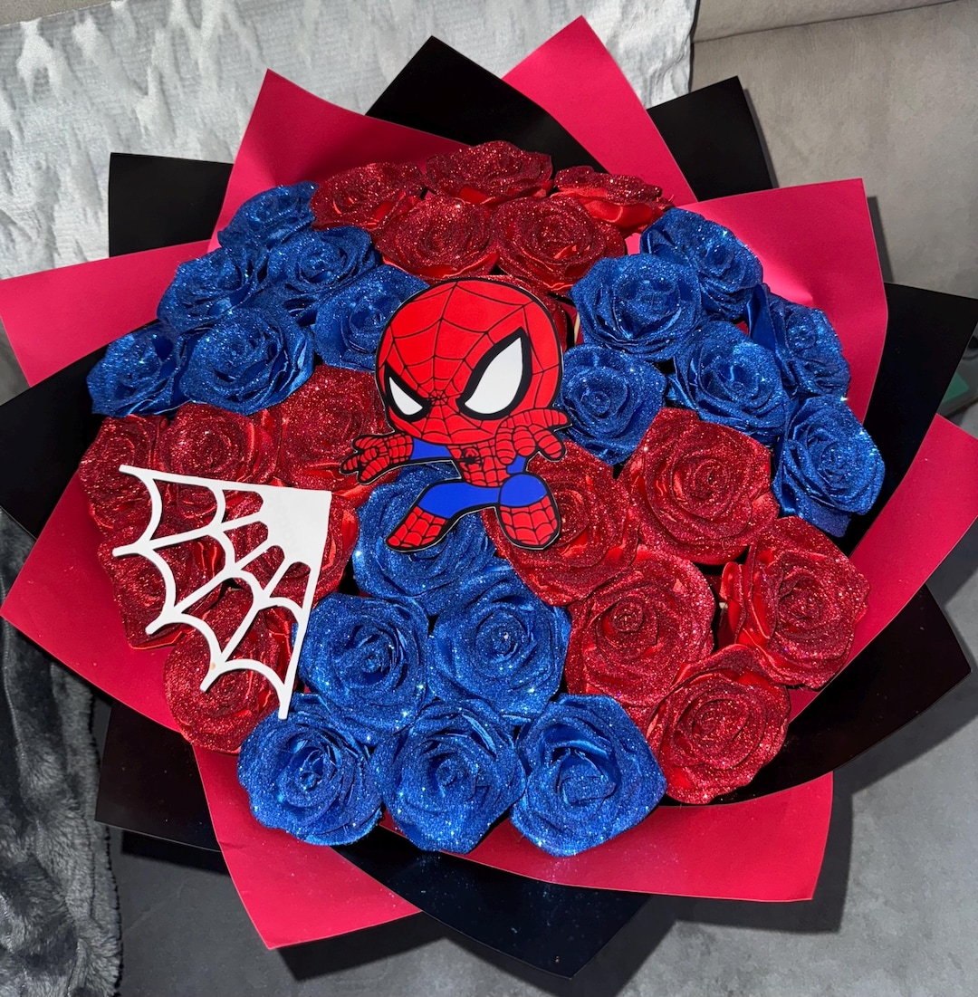 Eternal GLITTER ROSE Spider Man Edition - Etsy