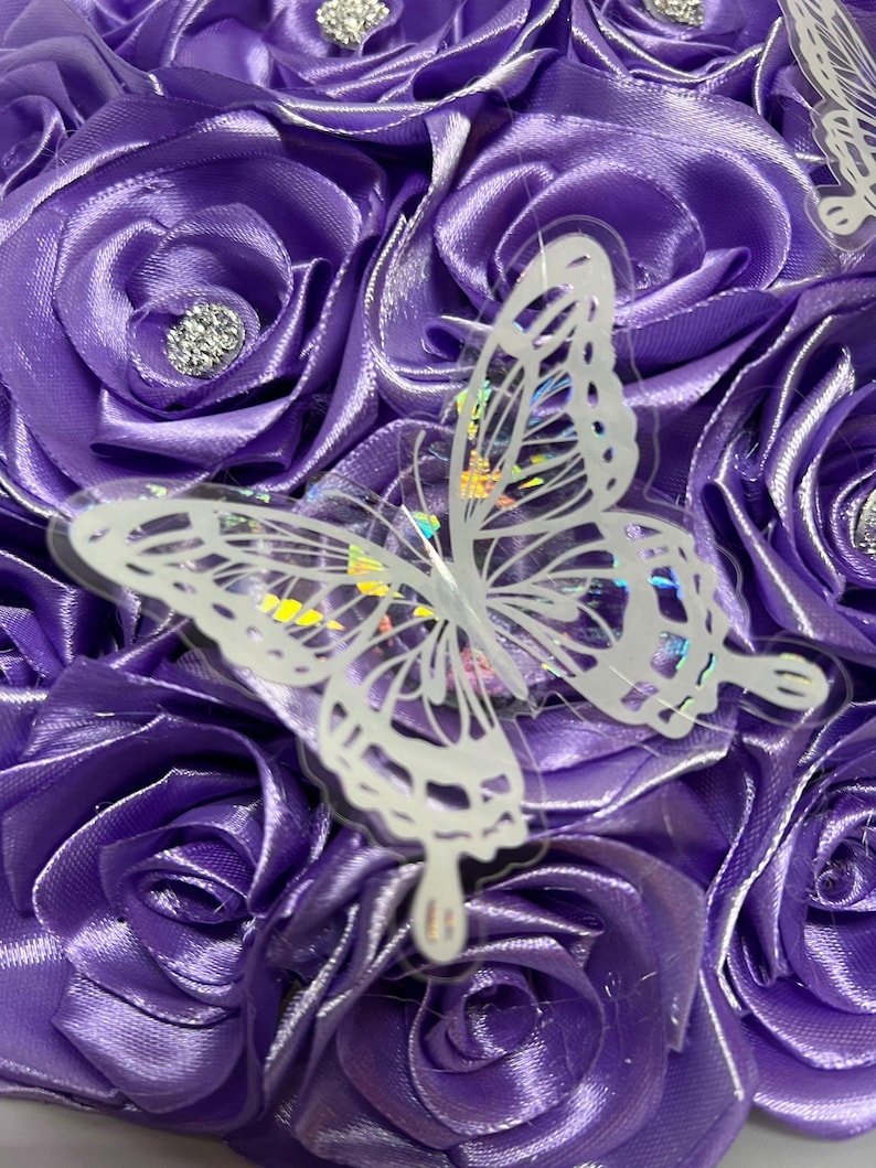 Eternal Rose Bouquet- Lilac Plain Roses - Etsy