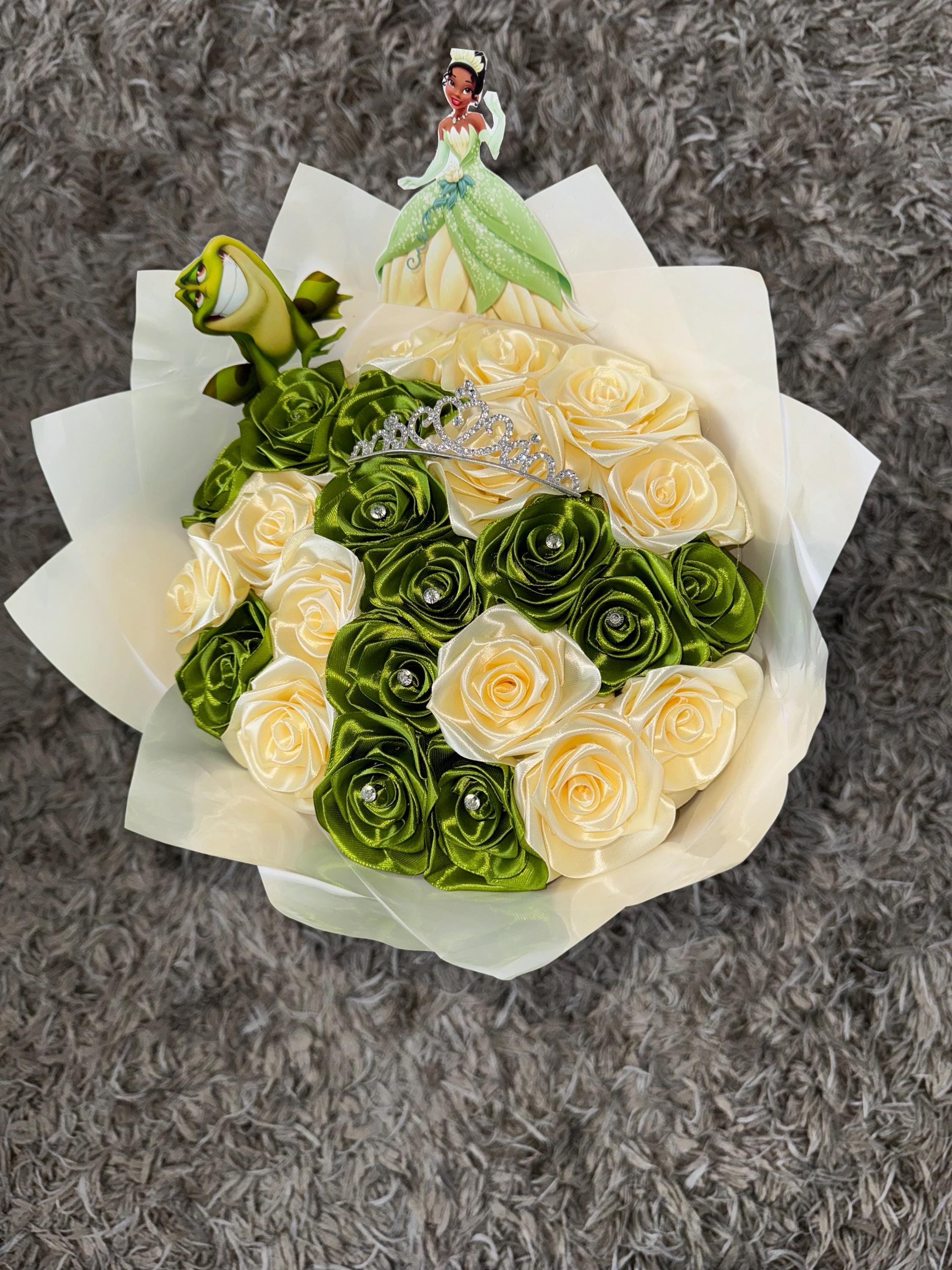 Eternal Rose Bouquet Princess Tiana Tiara for Display Only - Etsy