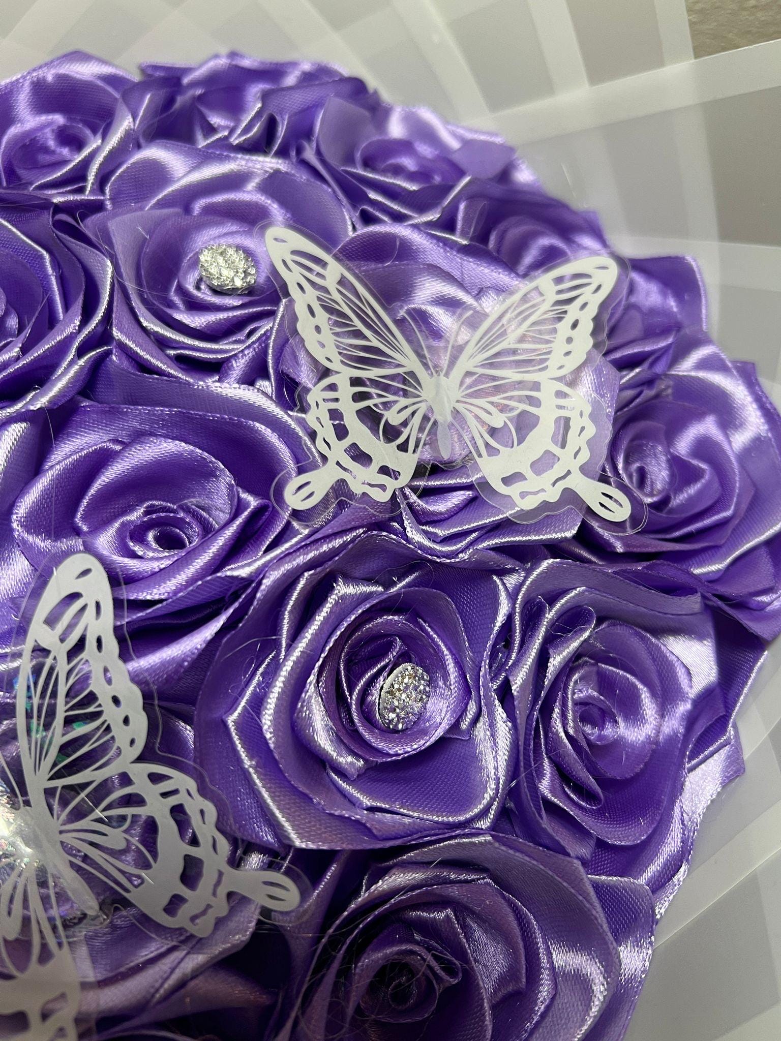 Eternal Rose Bouquet- Lilac Plain Roses - Etsy