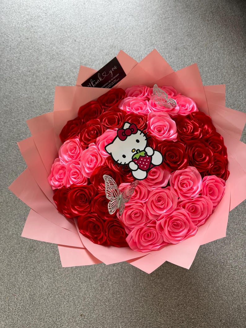 Eternal Rose Bouquet Hello Kitty - Etsy
