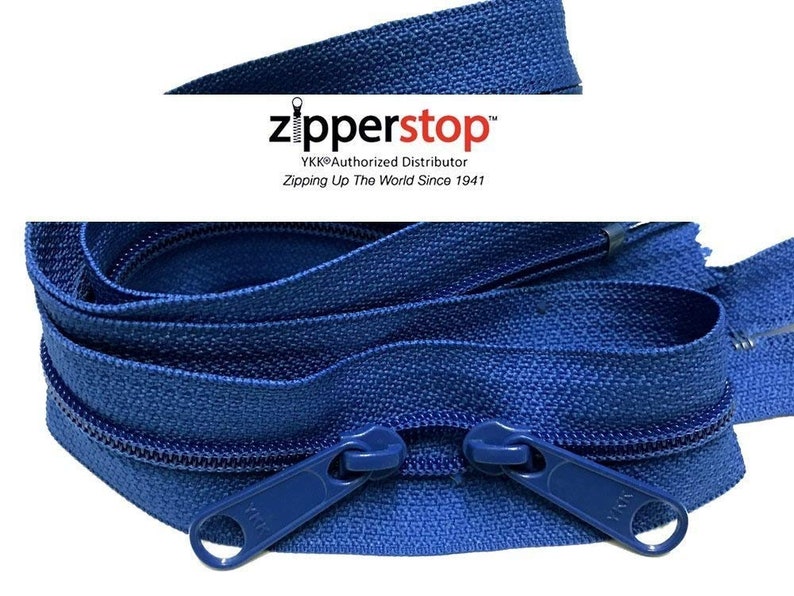 Double Slide Zipper YKK 4.5 Coil with Two Long Pull Head to | Etsy