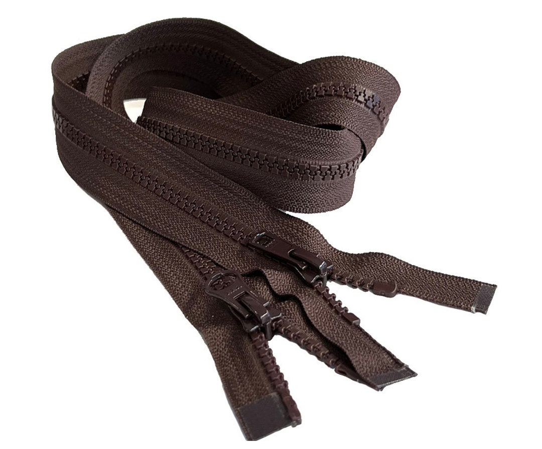 YKK #5 Vislon Two-way Separating Zipper – Mocha Brown, Victoria Blue (5 ...