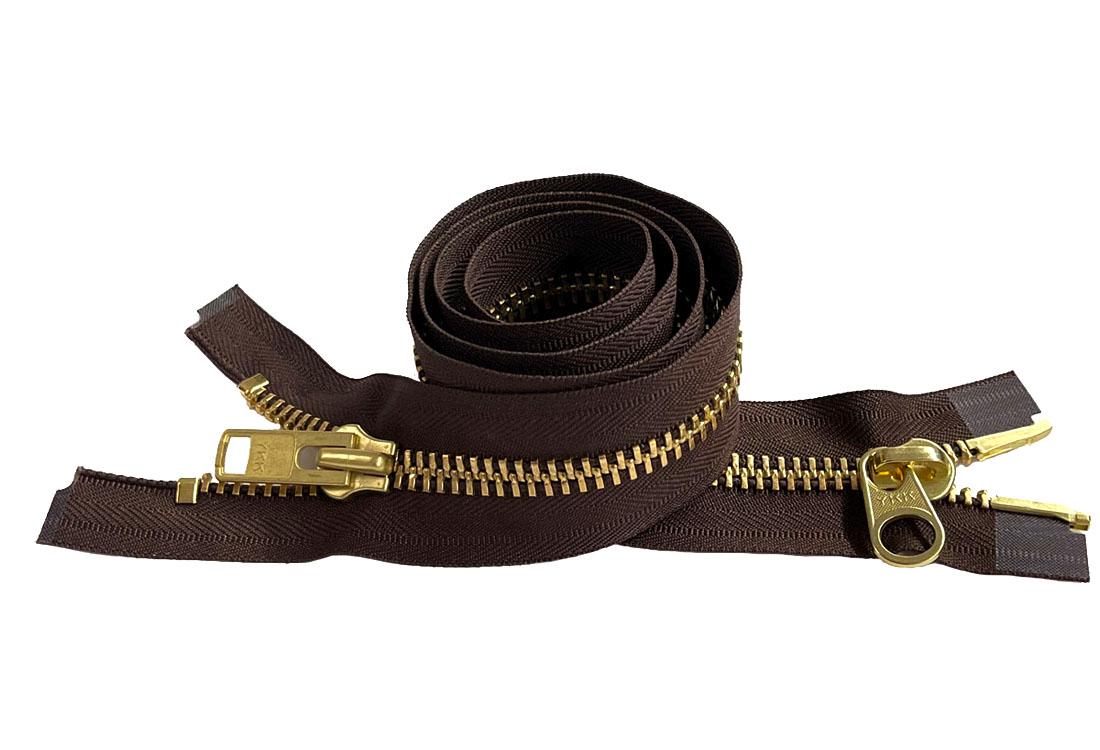 YKK #10 Brass Two-way Heavy Duty Jacket Zipper – 37" to 48", Made in ...