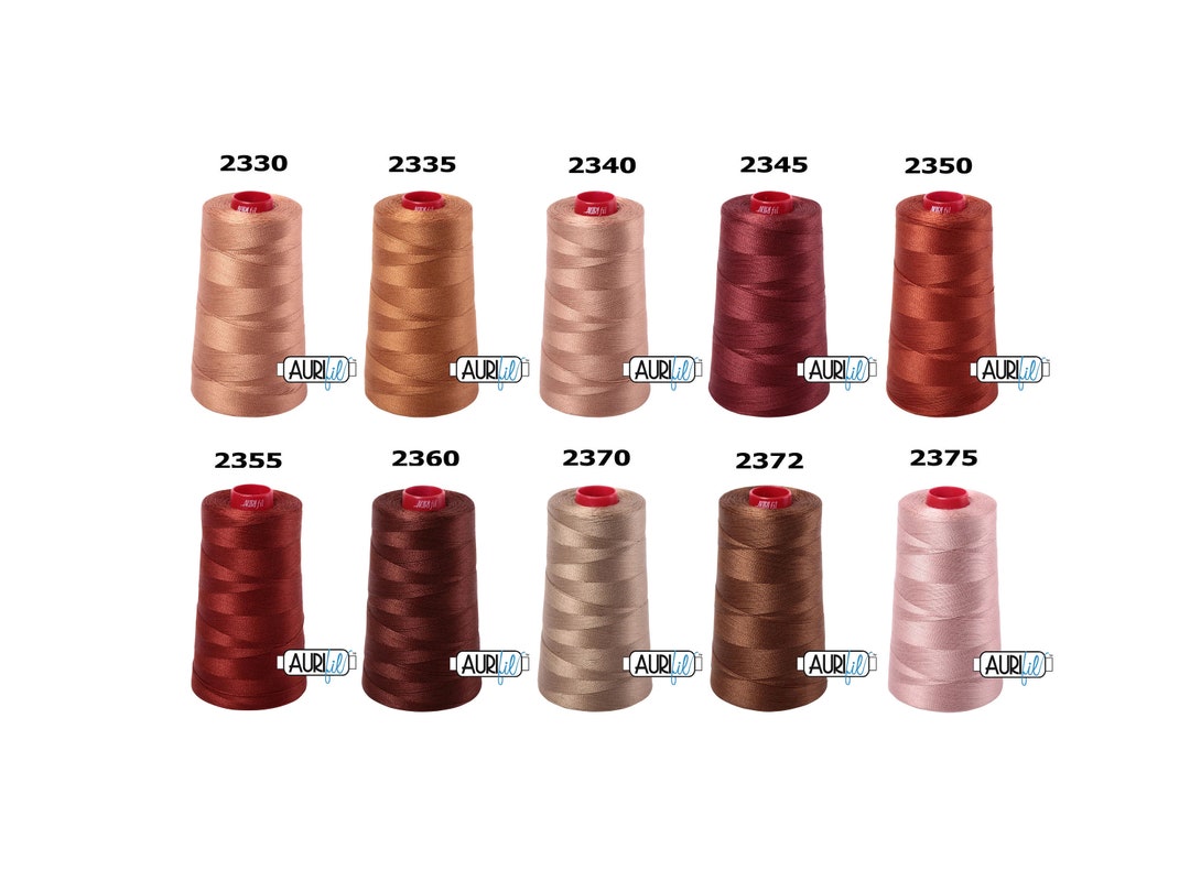 Aurifil 12WT CONES Thread Solid Mako 100% Cotton Thread 1932 Yards Each ...