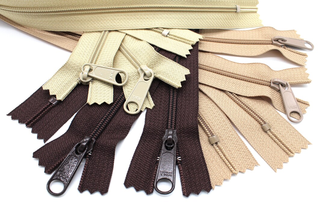 YKK #4.5 Coil Zippers With Long Pull – Neutral Colors, 6-pack - Etsy