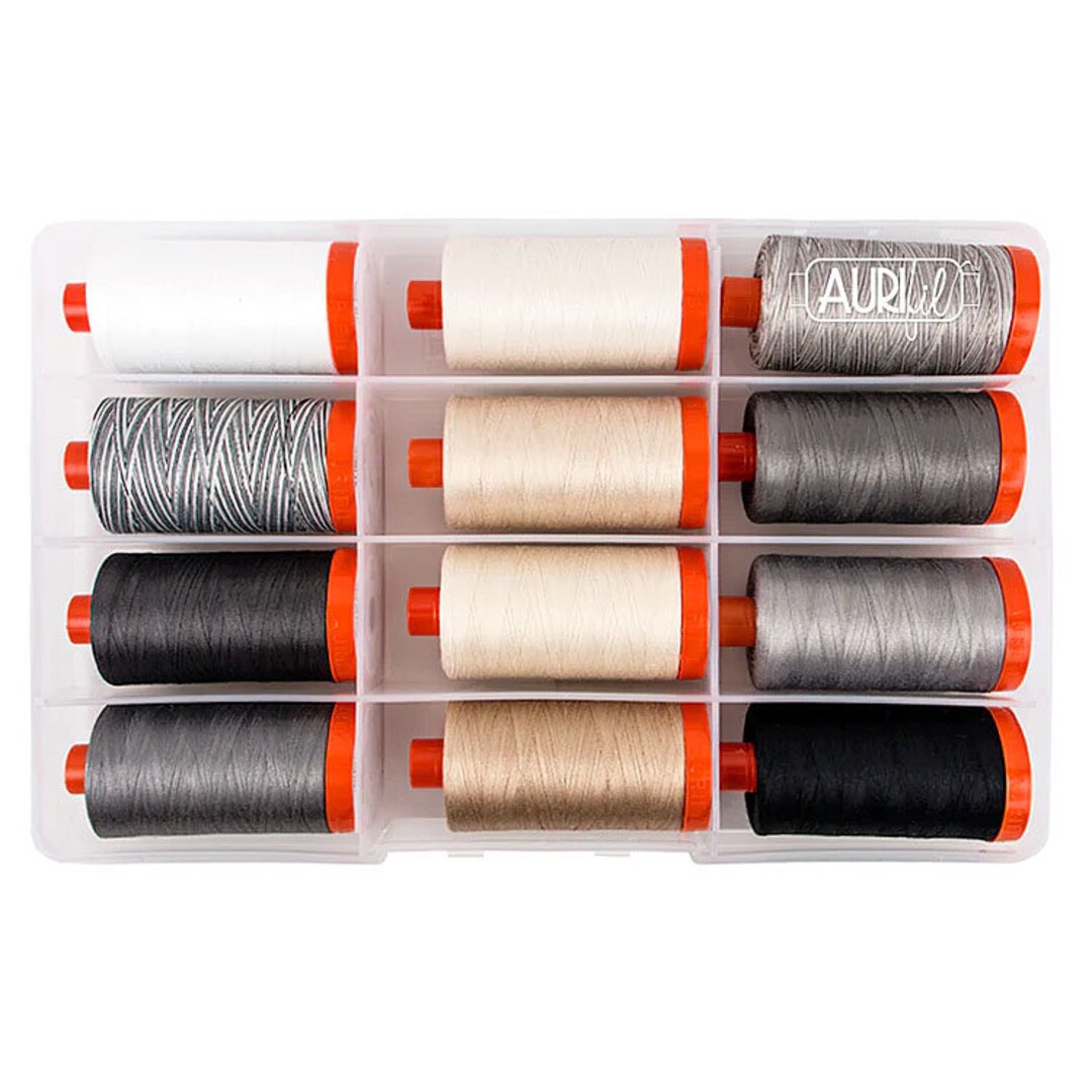 Aurifil - Paper Ink 12 LARGE SPOOLS COTTON 50wtcotton (1422 Yds Each ...