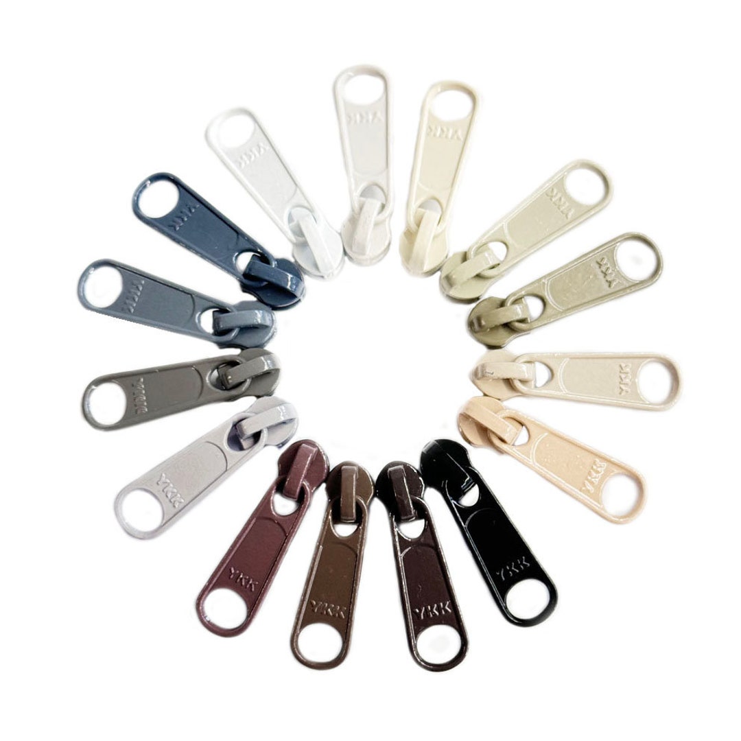 12 YKK Long Pull Zipper Heads- 4.5mm Loose Sliders/pulls for Handbags ...