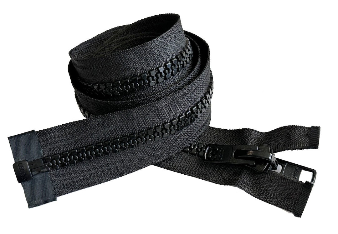 Lenzip #10 146" - 150" Large Plastic Molded Tooth With Double Metal Tab ...