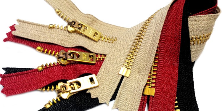6 Inch YKK #5 Jeans Zipper, Brass, Hot Red - Etsy
