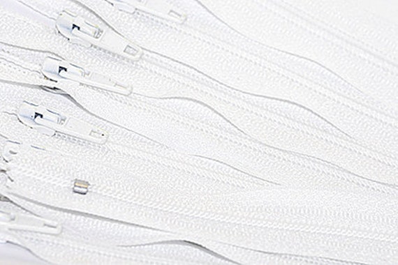 8 YKK special White 12 Zippers Genuine | Etsy