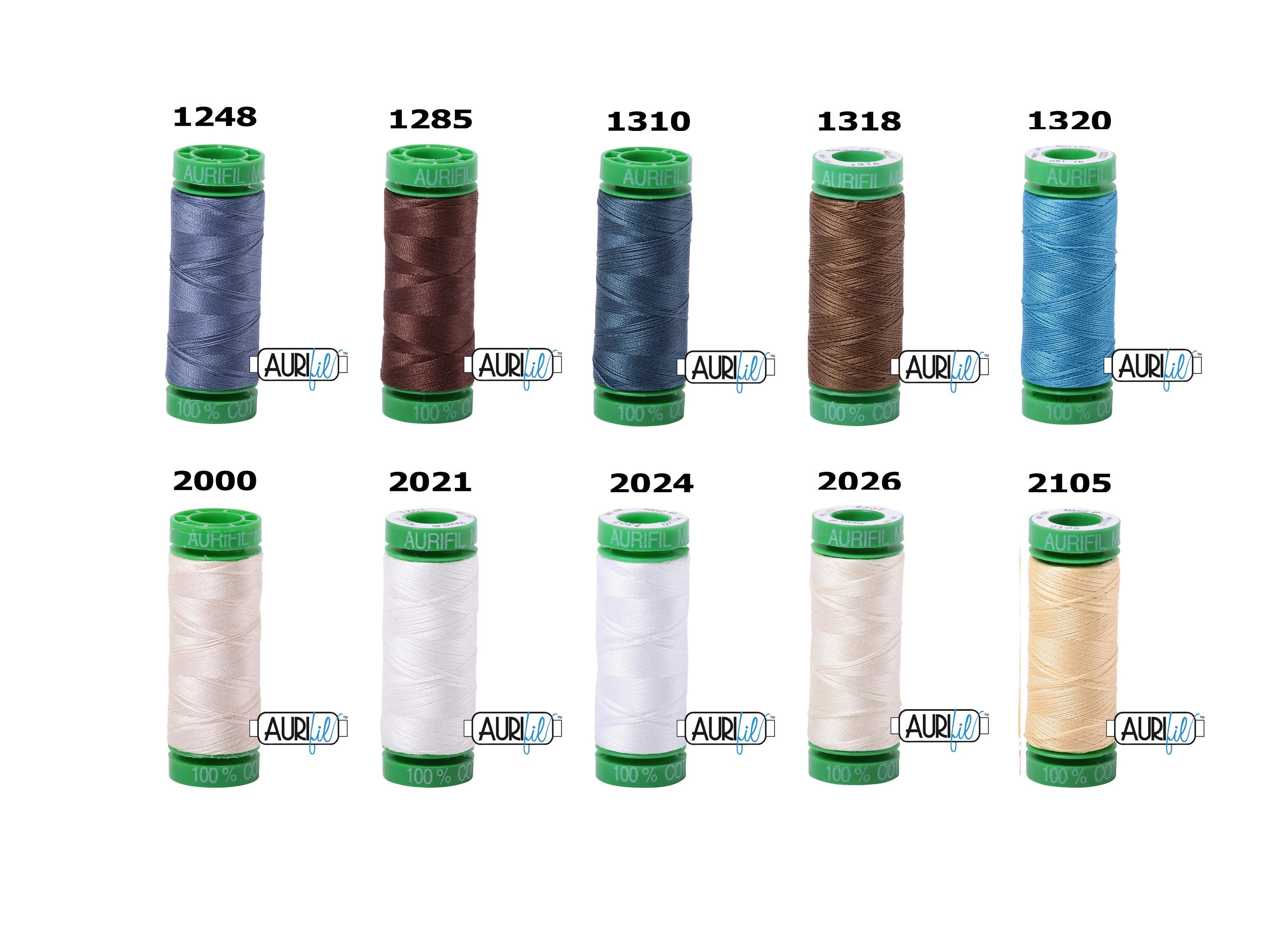 Aurifil 40wt Cotton Thread – 164 Yd Spool, Embroidery & Quilting - Etsy