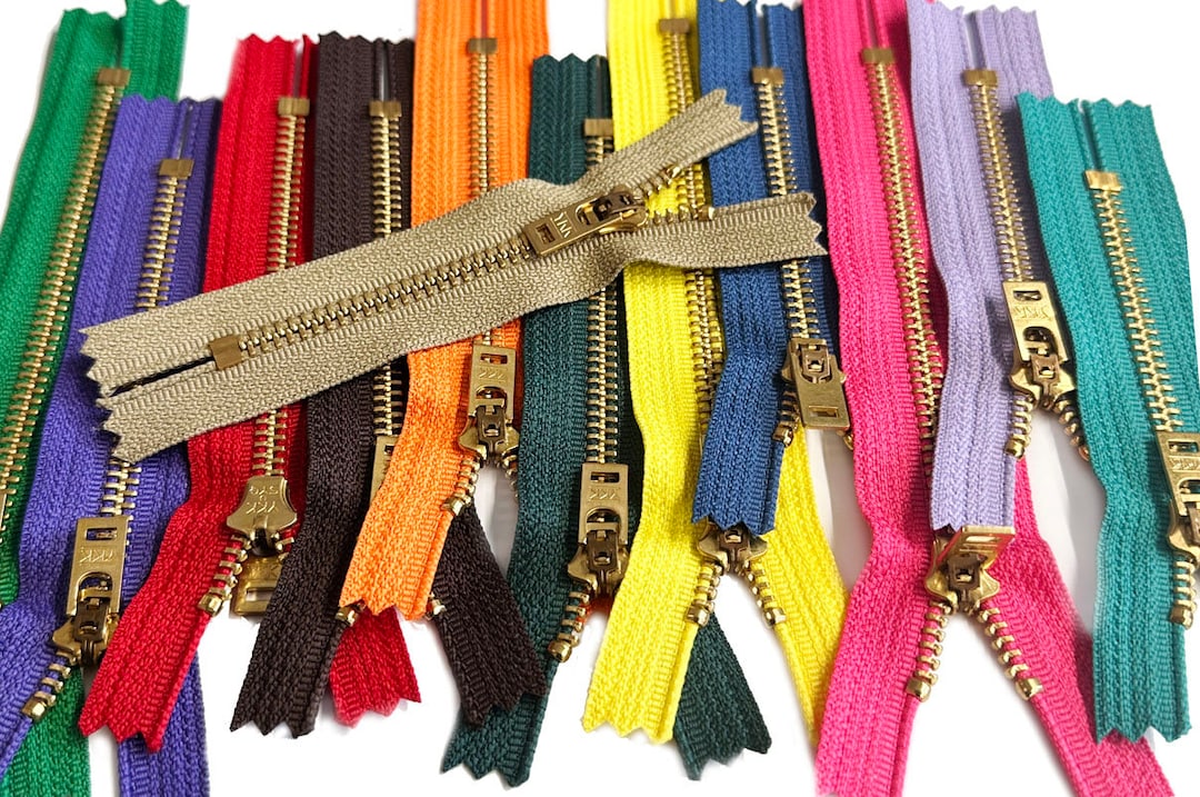 2pcs YKK #5 Brass Jean Zipper – Semi-automatic Lock, USA Made (7", 9 ...