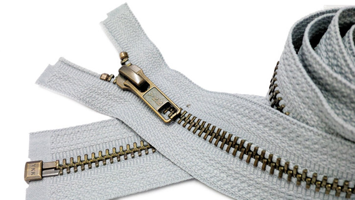 20 Inch Antique Brass Separating Zippers custom YKK 5 - Etsy