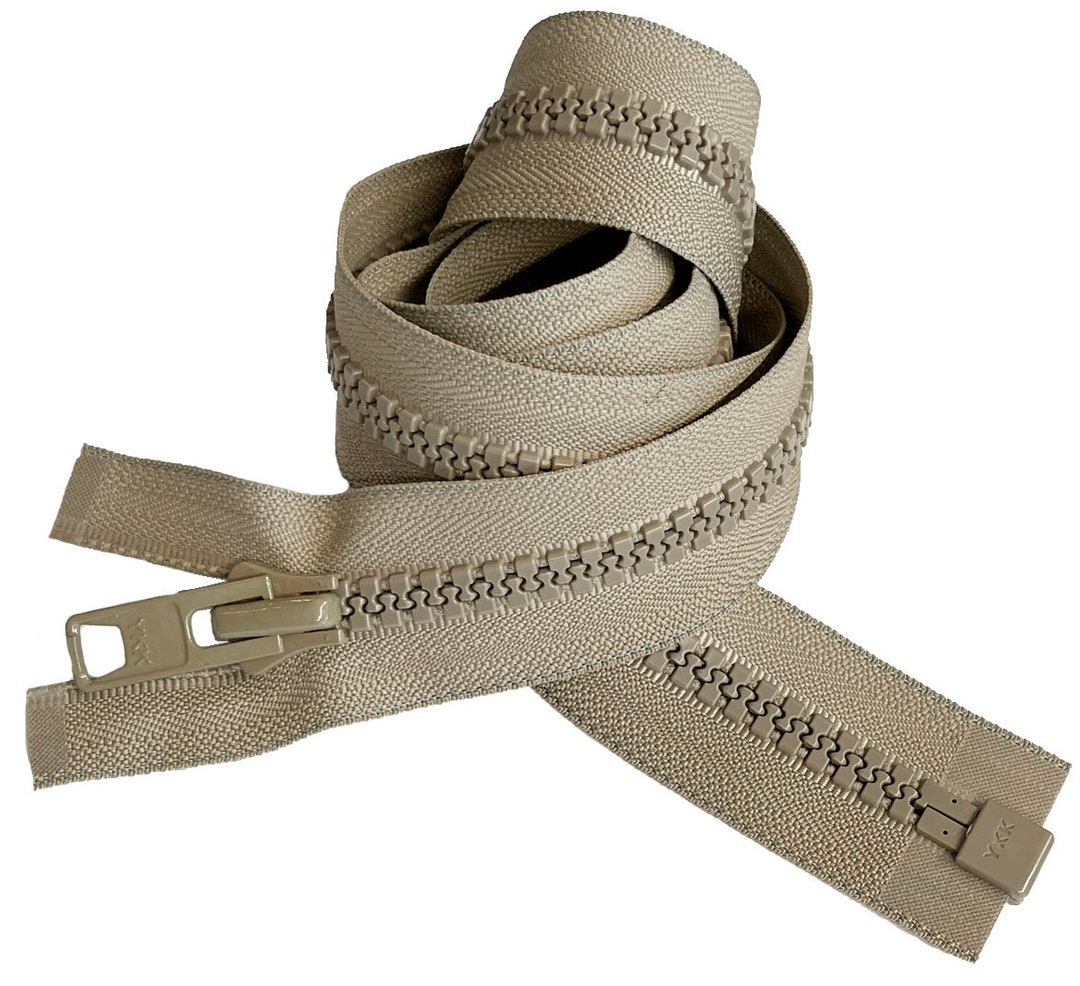 YKK #10 5" to 42" Large Molded Plastic Heavy Duty VISLON Separating Coat Jacket Zippers Made in ...