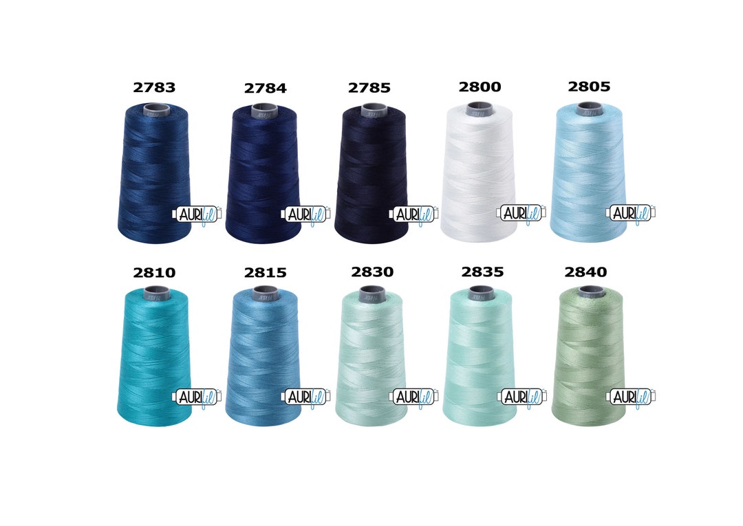 Aurifil 28WT CONES Thread Solid - Mako 100% Cotton Thread - 3609 Yards ...