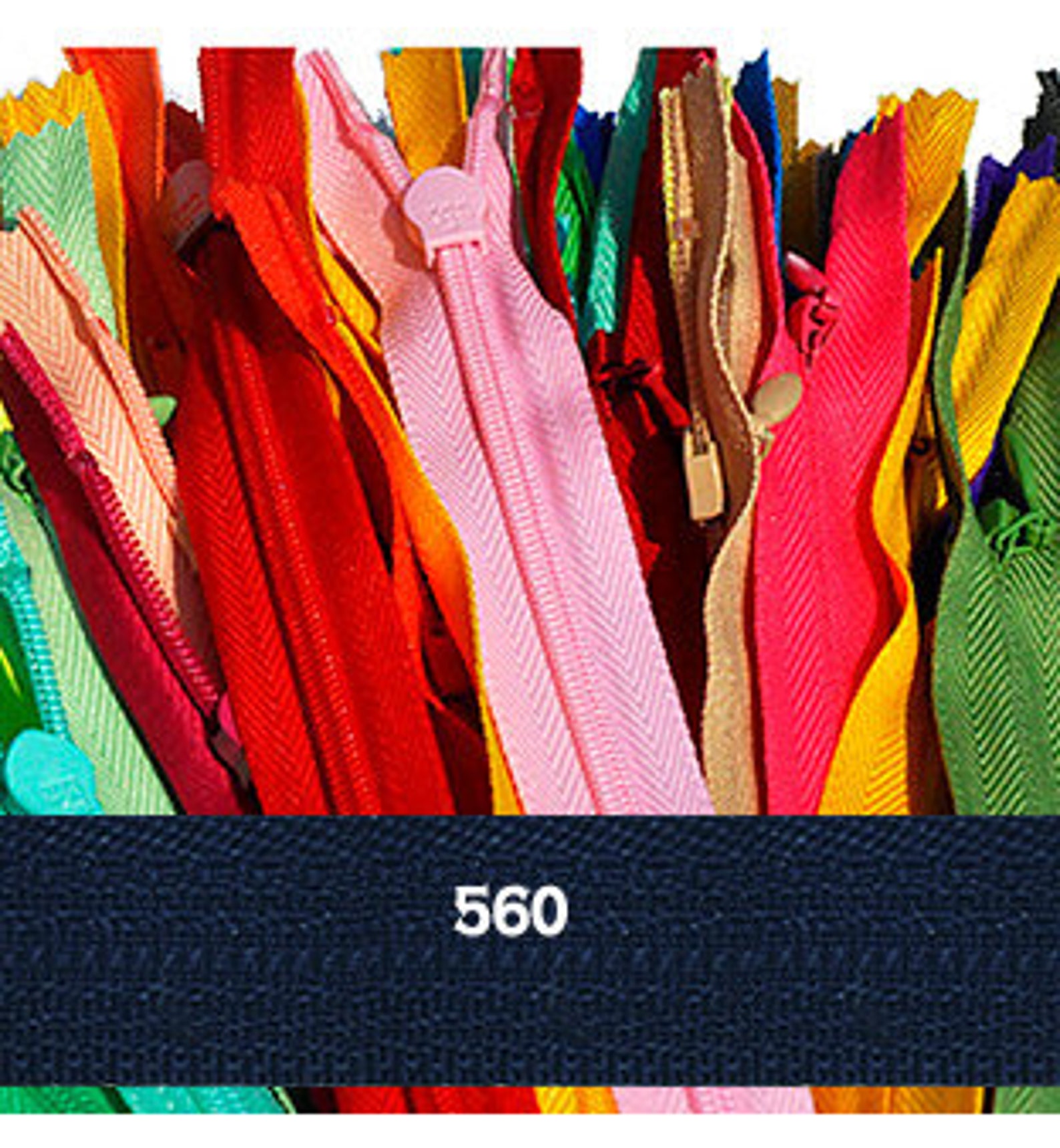 23 Inch NAVY Invisible 7 Zippers YKK Unique Invisible Closed | Etsy