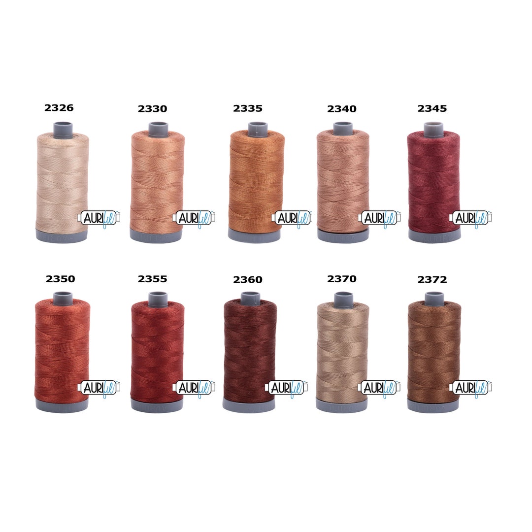Aurifil 28wt Thread Solid Mako 100% Cotton Thread 820 Yards Each Large ...