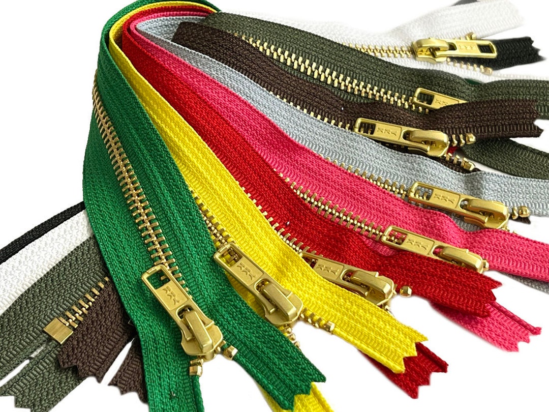 10 Inch YKK Brass Metal Zipper – Auto Lock, Closed Bottom - Etsy