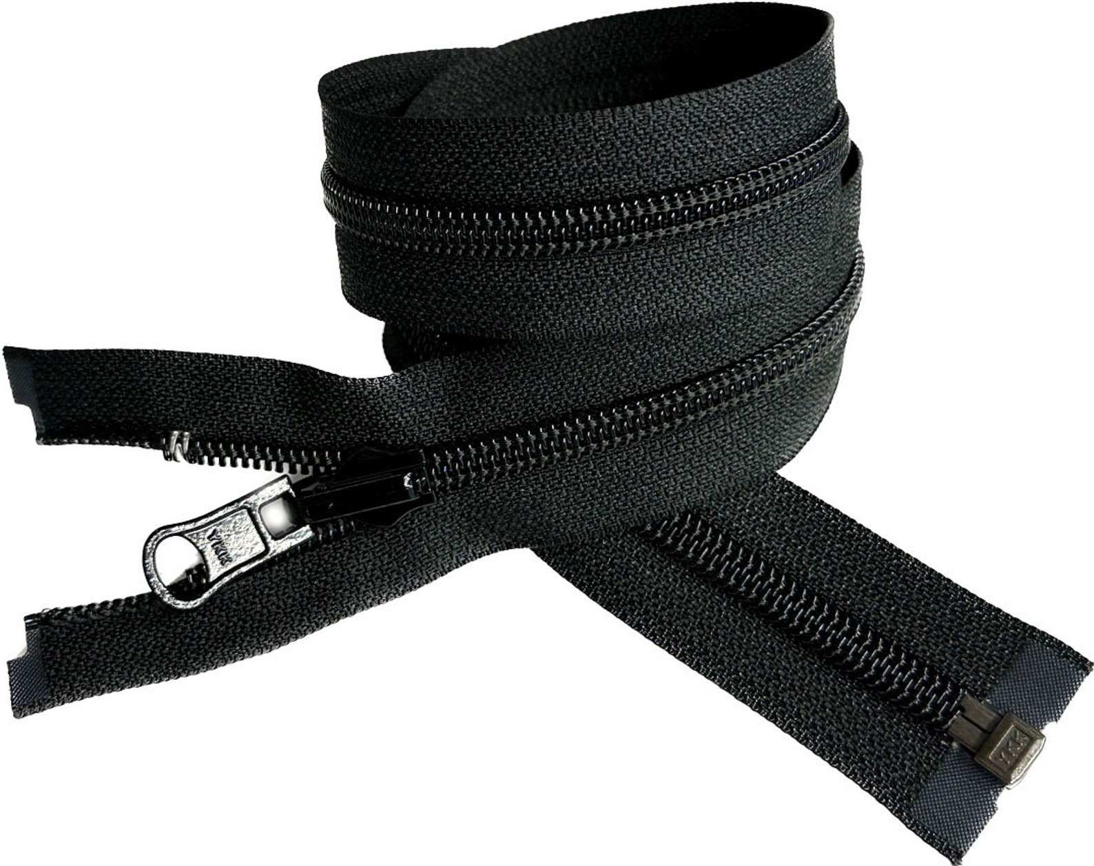 YKK #5 Black Nylon Coil Jacket Zipper – Reversible Separating, USA Made ...