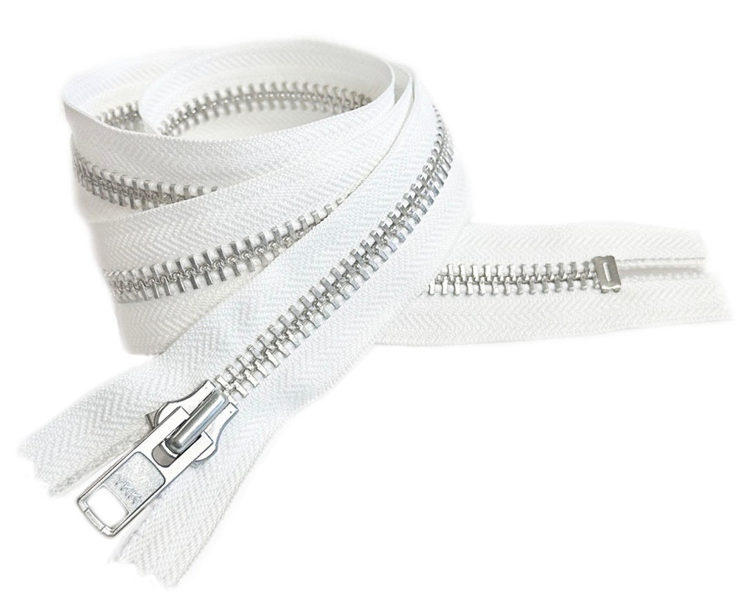 YKK#10 4" - 36" Aluminum With Automatic Lock Slider Metal Zipper Closed ...