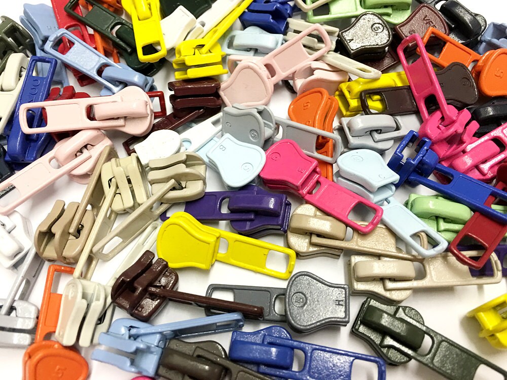 Zipper Repair Kit Solution Universal Slider #5 Molded Pulls Mix 15 ...