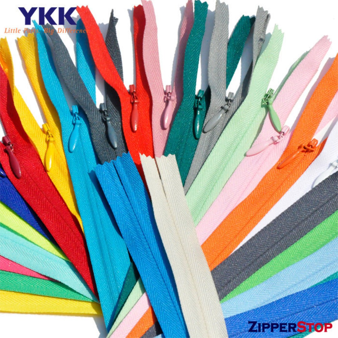 YKK Zipper-twelve 18 Inch YKK Conceal - Invisible Assortment - to Match ...