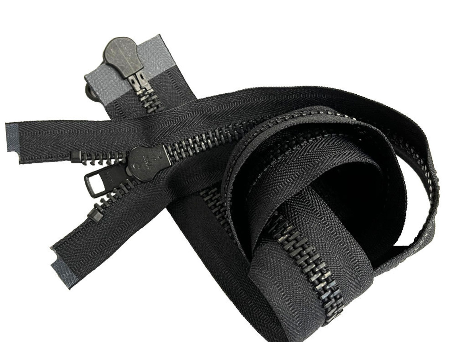 YKK #10 Heavy Duty Two-way Jacket Zipper – Black Oxide Metal, USA Made ...