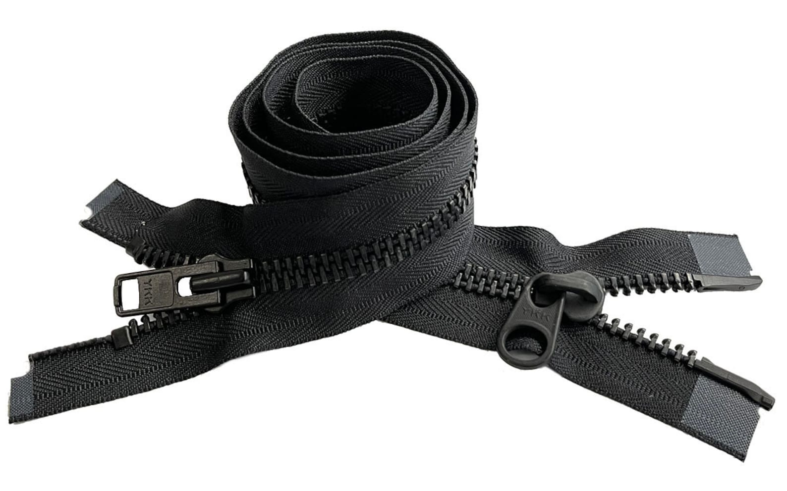 YKK #10 Heavy Duty Two-way Jacket Zipper – Black Oxide Metal, USA Made ...