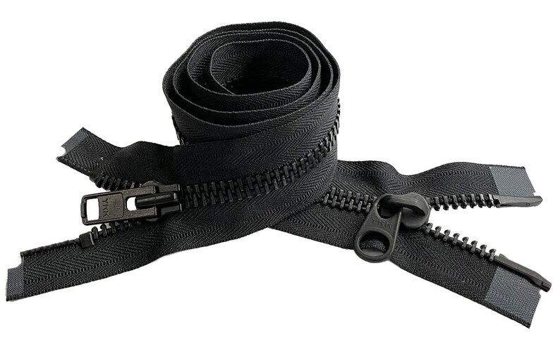 YKK #10 Heavy Duty Two-way Jacket Zipper – Black Oxide Metal, USA Made ...