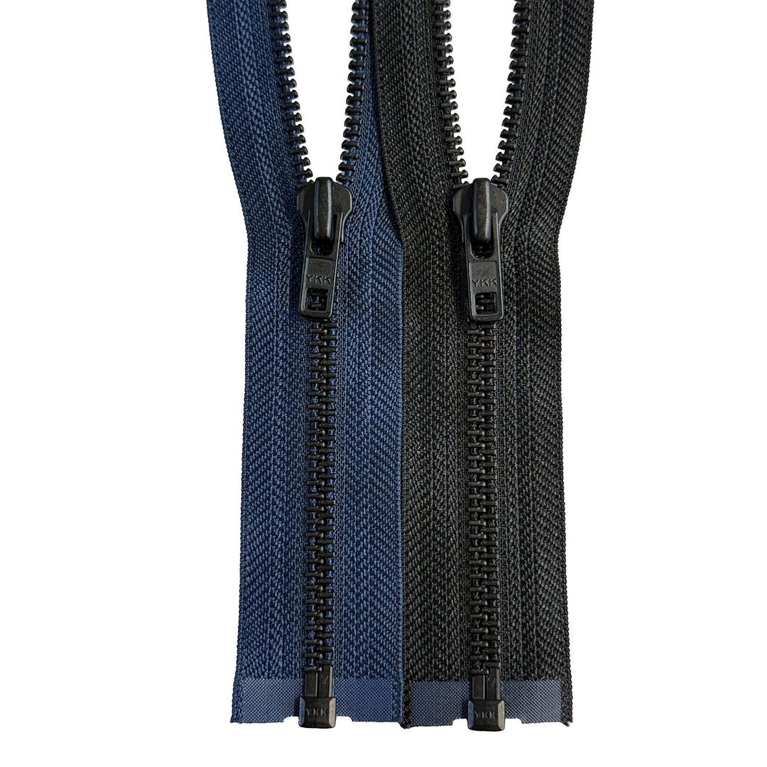 YKK #7 Black Oxide Metal Separating Jacket Zipper, Heavy Duty (4-36 ...