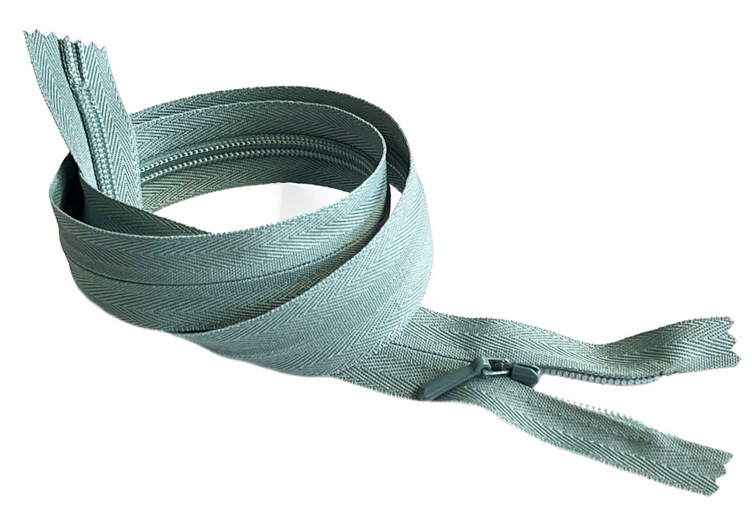 23" YKK #3 Conceal Zipper – Mink Green Invisible Closed Bottom (5 ...