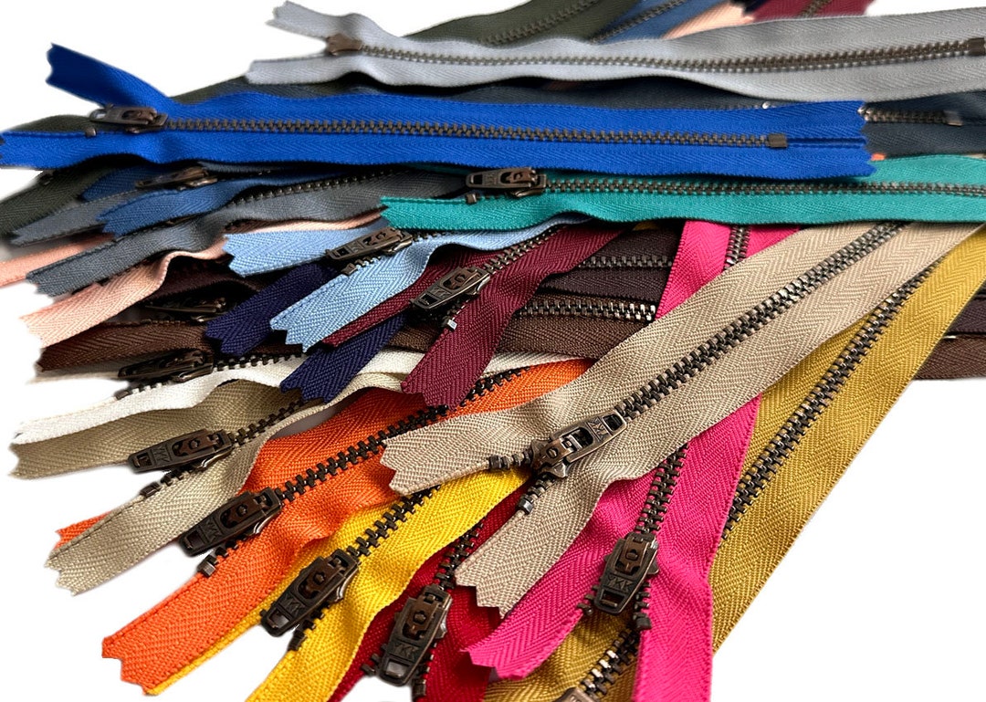 20pcs YKK #4.5 Antique Brass With Semi- Auto Lock Slide for Pants ...